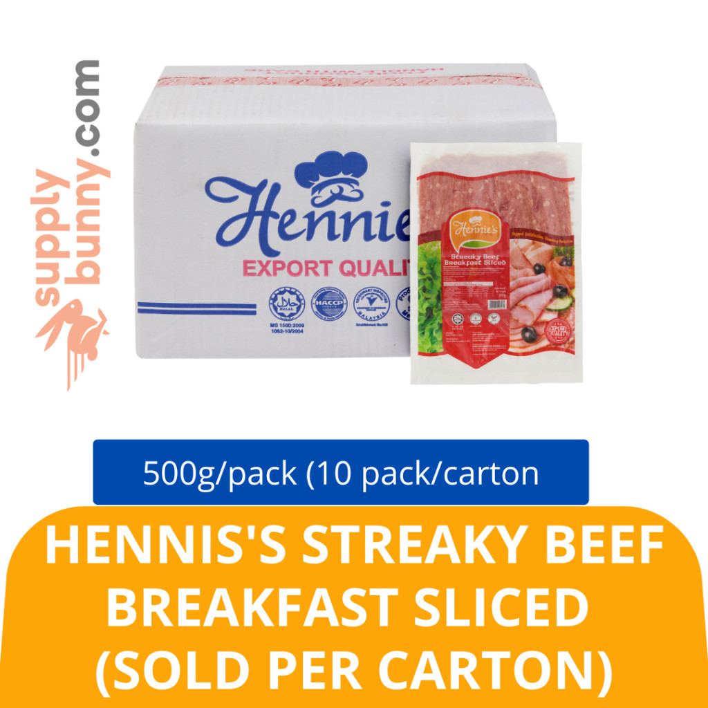 Hennis's Streaky Beef Breakfast Sliced 500g/pack (10 pack per carton ...