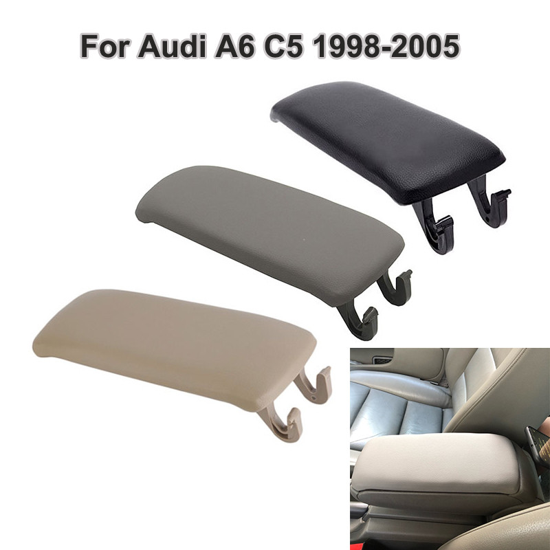 Luxury Leather Car Armrest Latch Cover For Audi A6 C5 1998-2005 Center ...