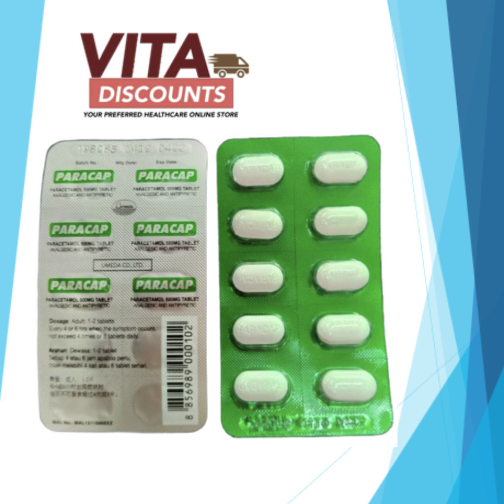 [SATU PAPAN] PARACAP PARACETAMOL 500MG TABS 10S EXP09/2025 | Shopee ...