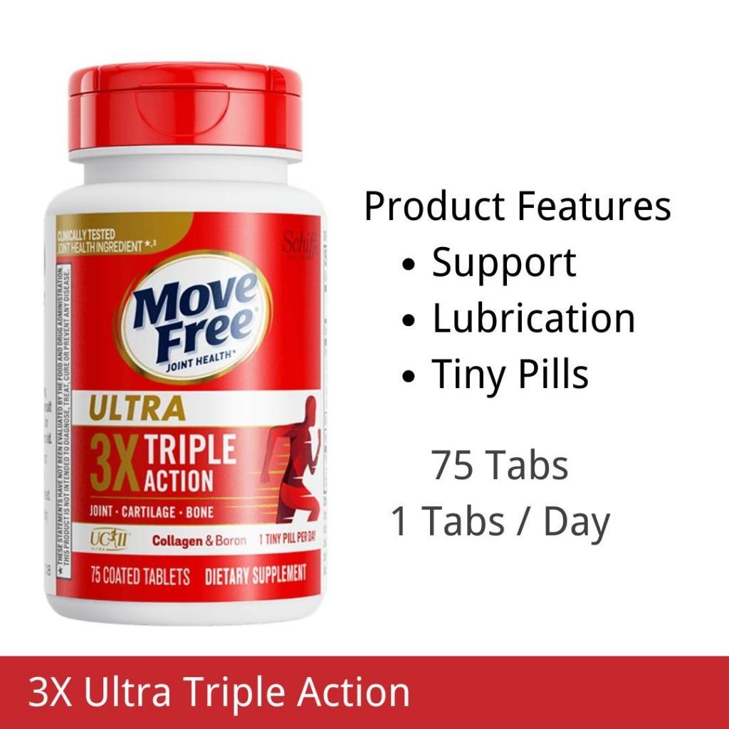 MOVEFREE Ultra 3X Triple Action Collagen + Boron + HA (75 tablets) | Shopee Malaysia