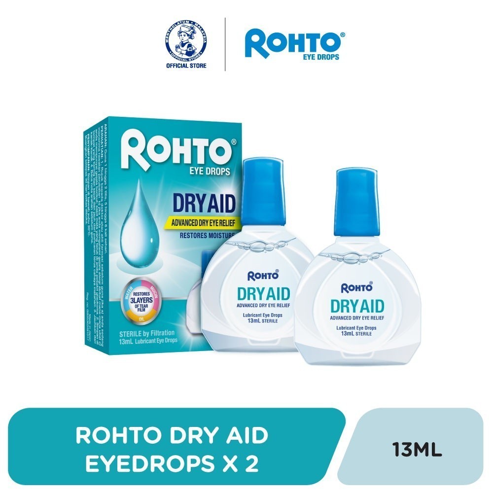 [Bundle of 2] Rohto Dry Aid Eye Drops 13ml [Restore Moisture ...