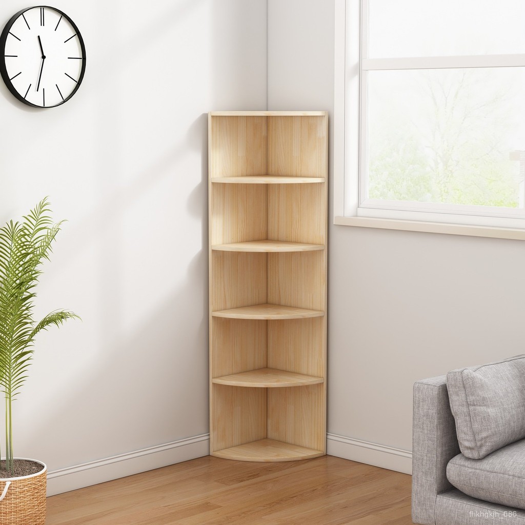 Contact seller/Solid Wood Corner Cabinet Bookshelf Corner Corner Floor ...