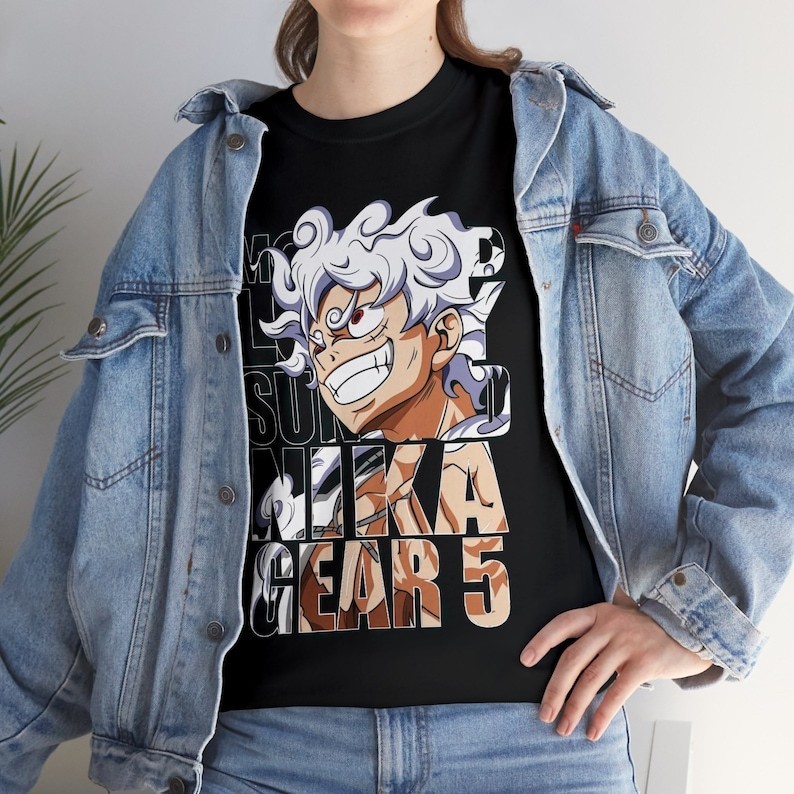 One Piece Shirt, Luffy Gear 5 Status, Anime Clothing, 100% Premium ...