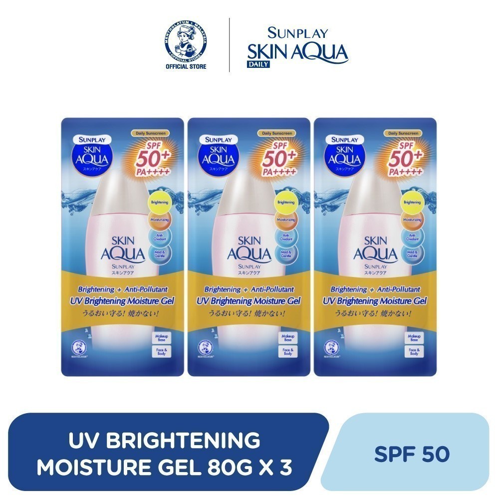 Sunplay Skin Aqua Uv Brightening Moisture Gel (80g x 3) | Shopee Malaysia