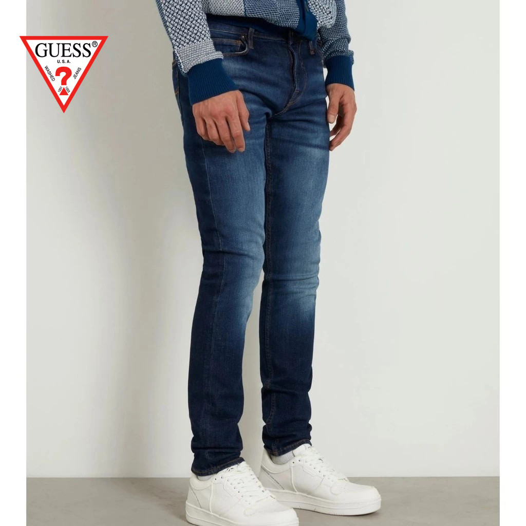 Guess Men Chris - Skinny Fit Denim Pant Carry Dark Colour | Shopee Malaysia
