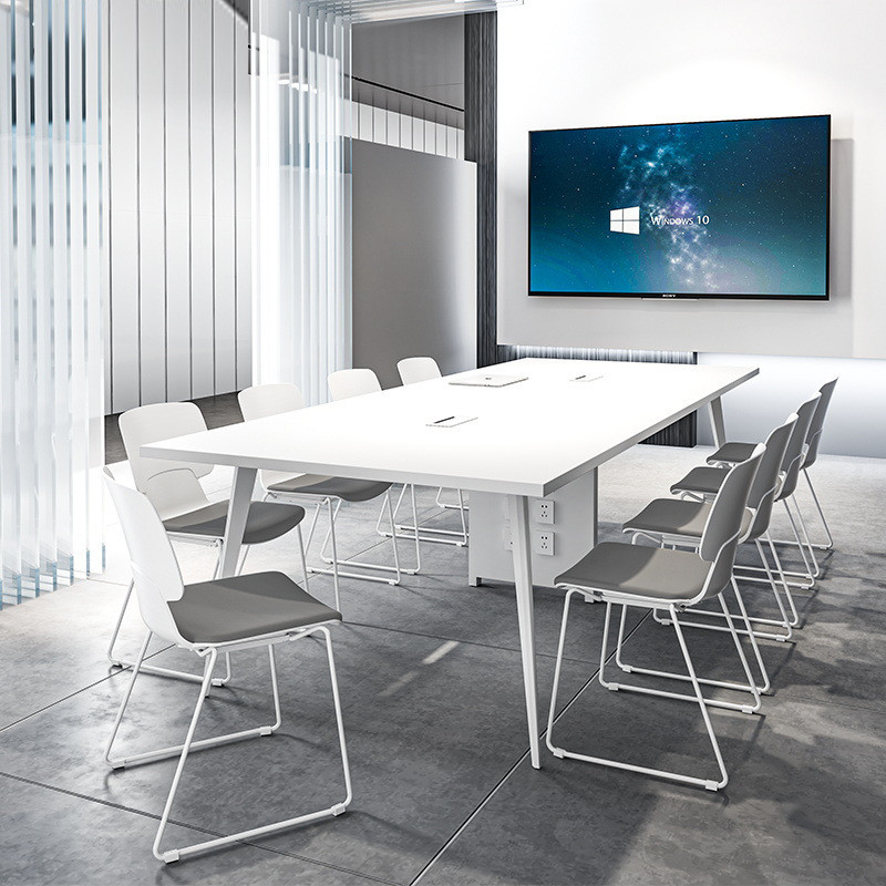 Q-8/Conference Table Long Table Simple Modern Desk Training Small White ...