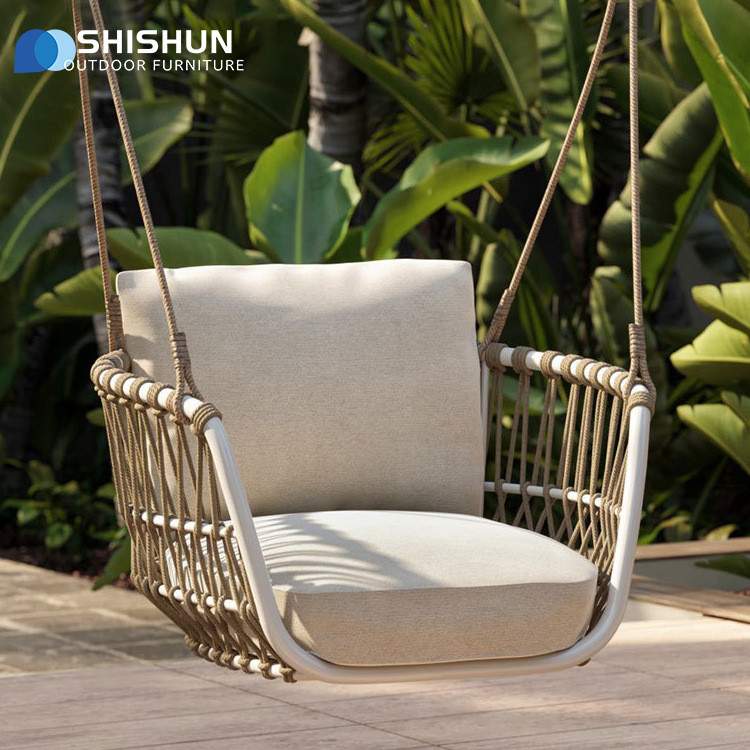 JY-8/Nordic Outdoor Rope Rocking Chair Villa Balcony Sunshine Room ...