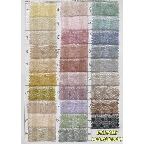 KAIN TILE DOT / TULLE DOTS BINTIK POLKADOT HALUS / POLKA DOT / DOTTY ...
