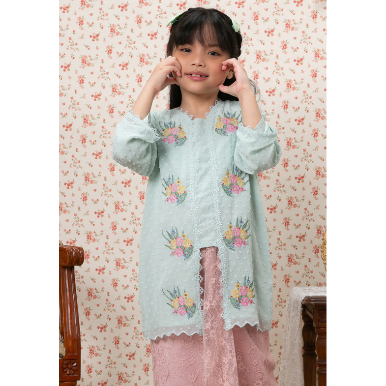 Lubna Kids - PUSPITA RECYCLED POLYESTER EMBROIDERED KEBAYA (Girls) TOP ...