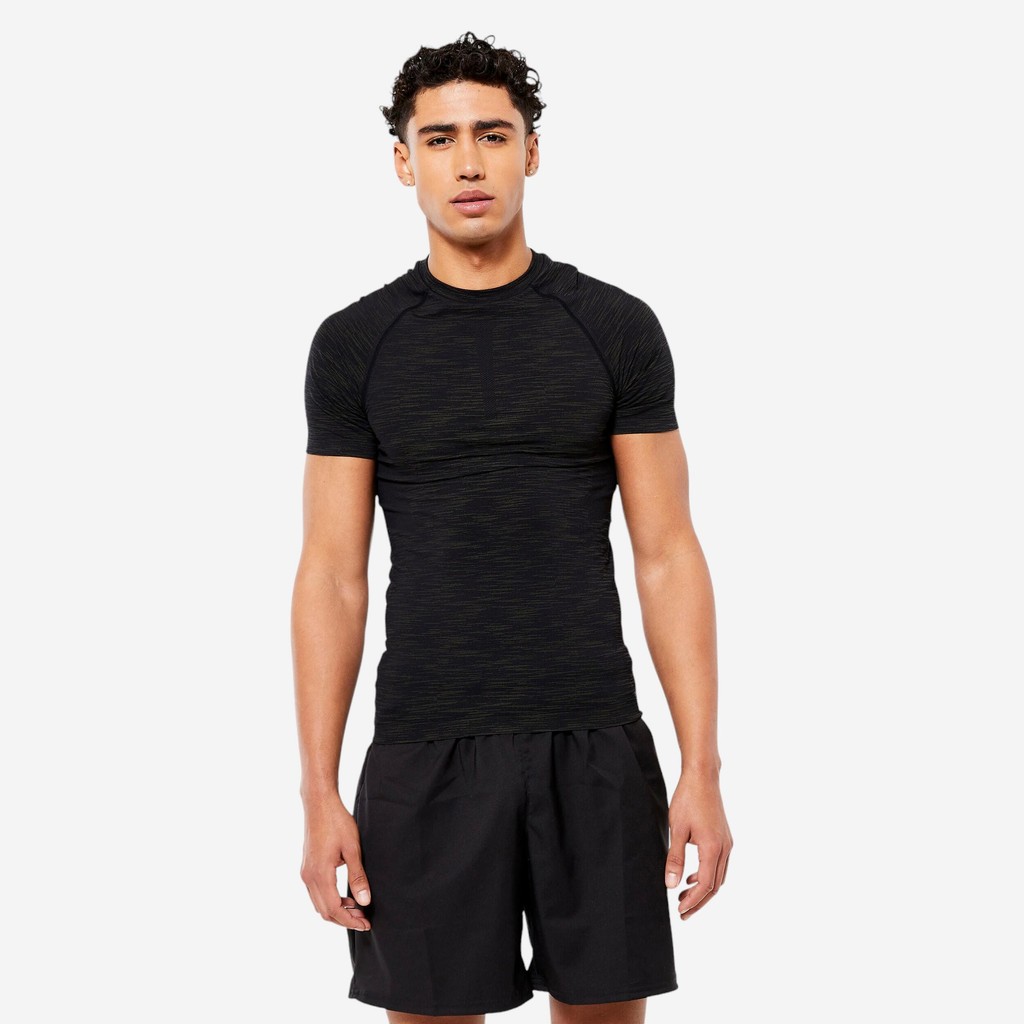 Decathlon Training Outfit Men's Weight Training Crew Neck Compression T ...