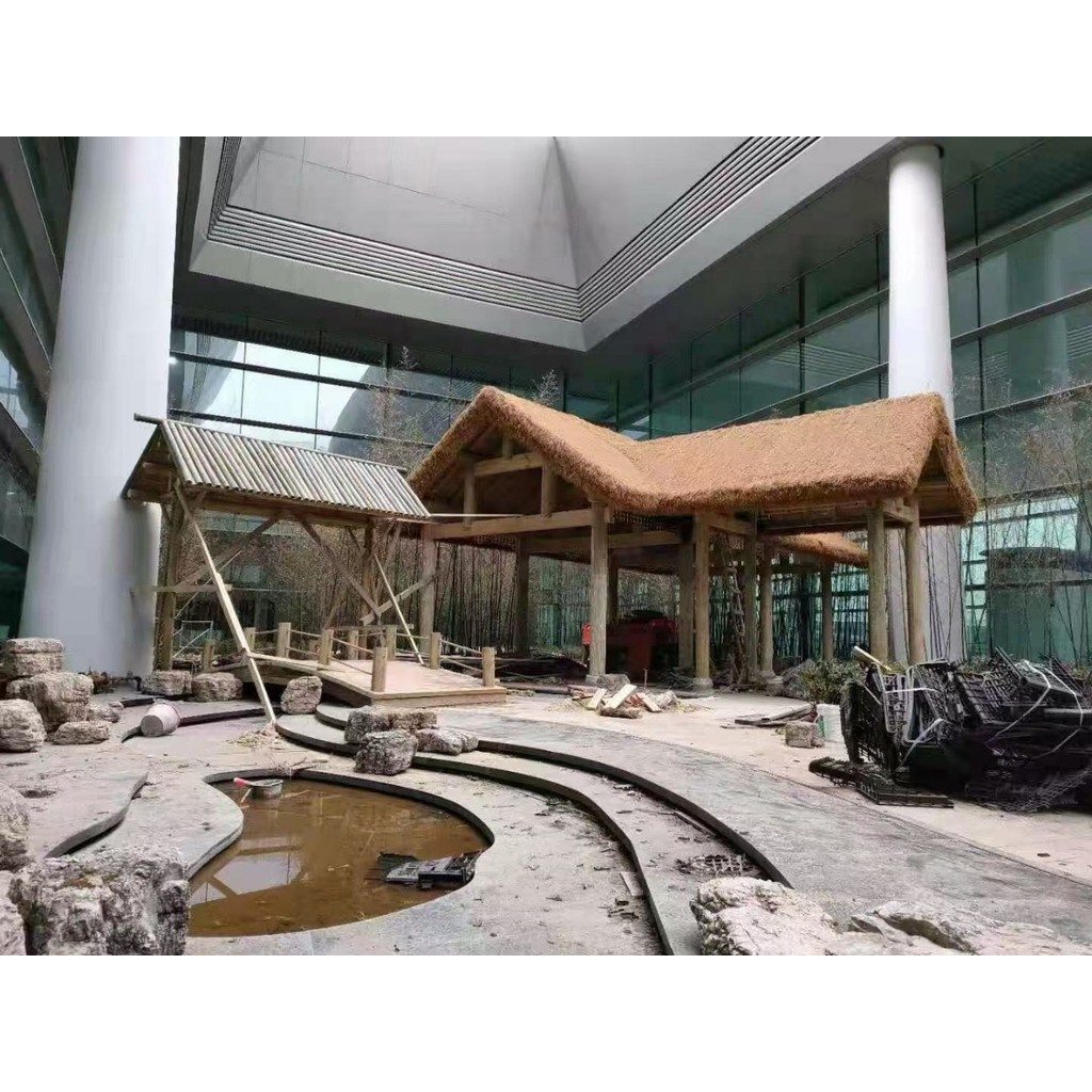 J-H/Artificial Straw Roof Scenic Decoration Fake Straw Farmhouse ...