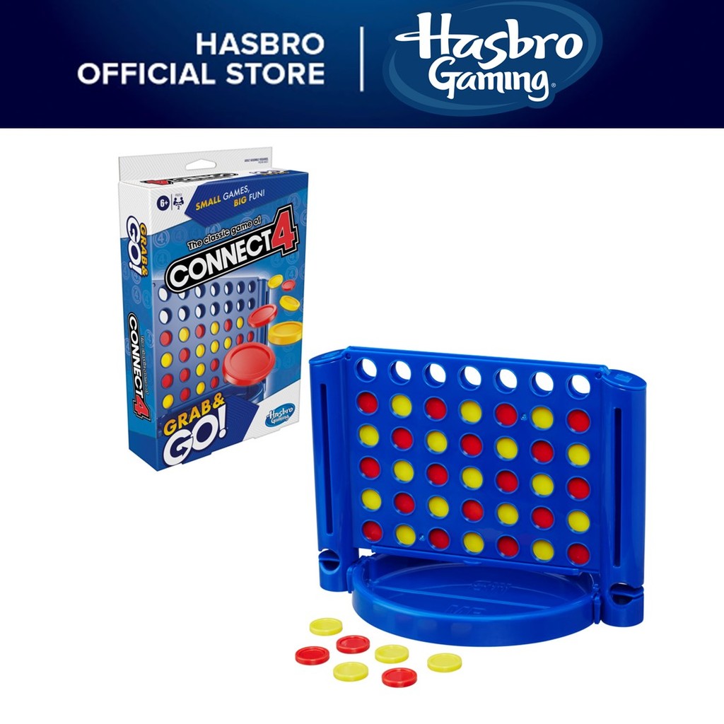 Connect 4 Grab and Go Game for Kids Ages 6 and Up, Portable Game for 2 ...