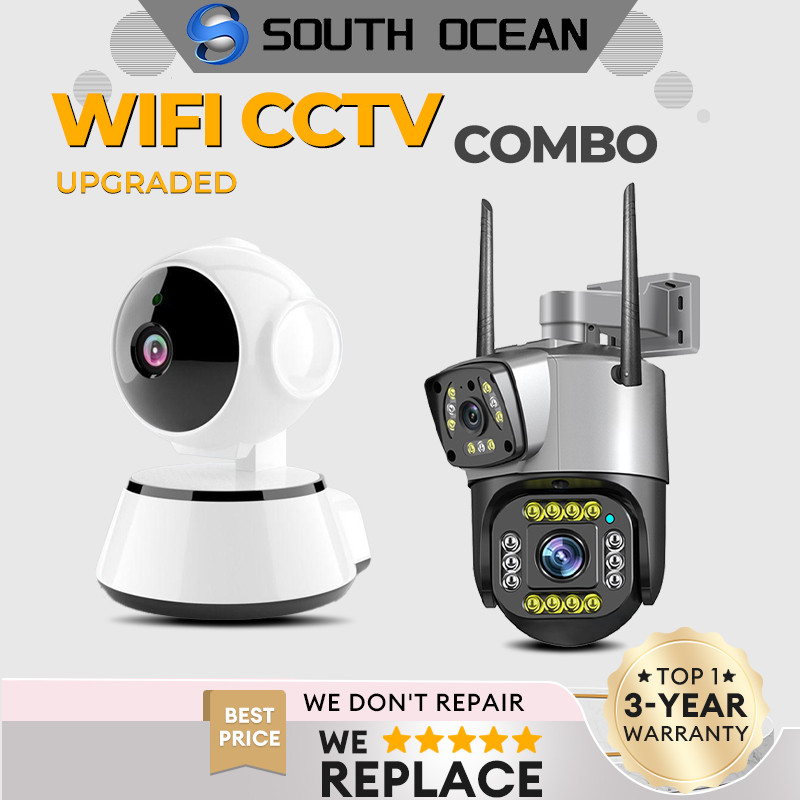 Southocean Brand Box Smart CCTV + Dual Lens CCTV 2 In 1 Combo | Shopee ...