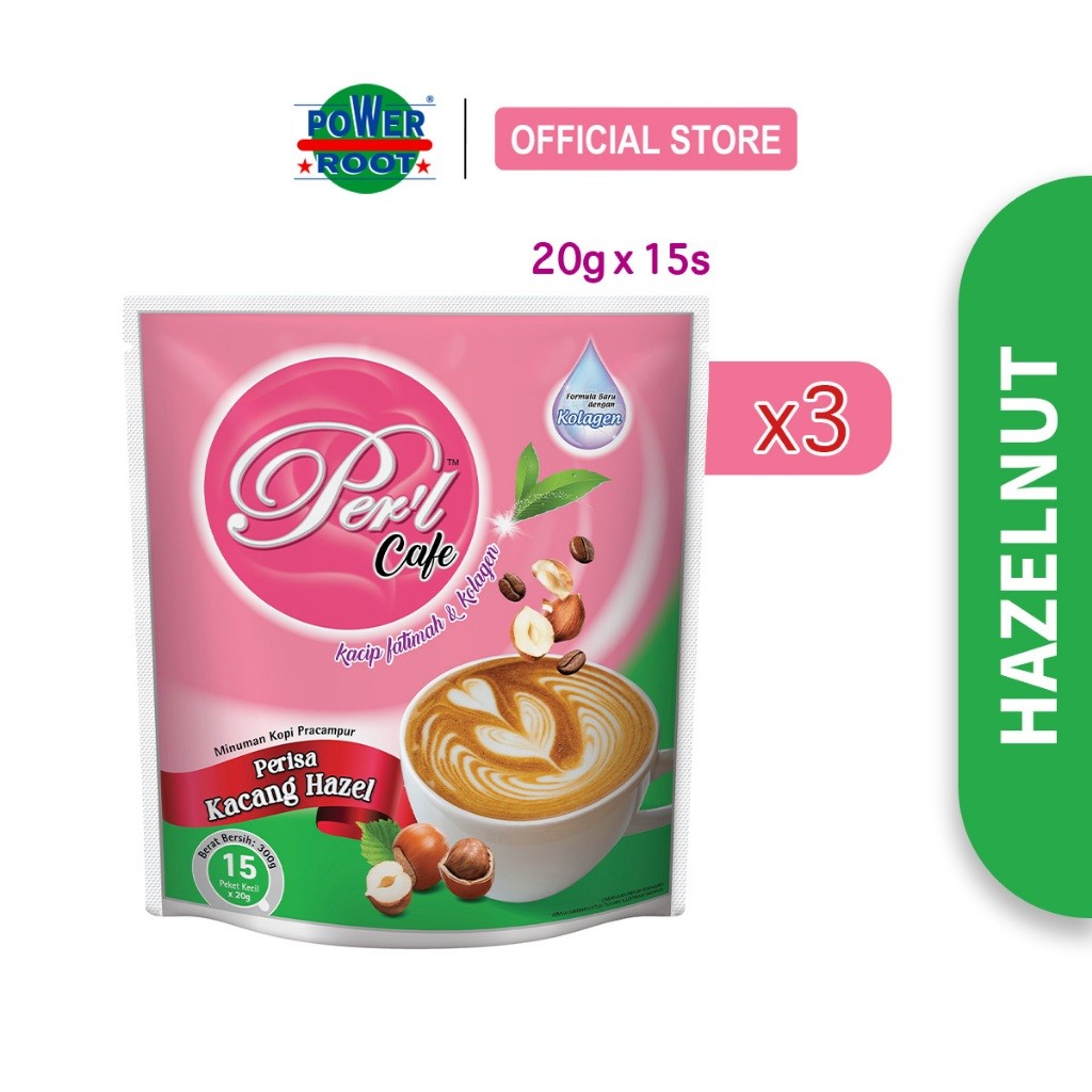 [3 Packs] Per'l Kacip Fatimah & Collagen Cafe - Hazelnut (20gm X 15 ...