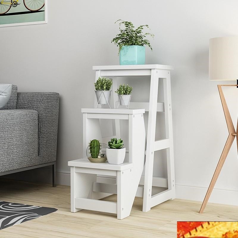 HY-6/Ladder Treadle Foot Stool Step Stool Solid Wood Folding Household ...