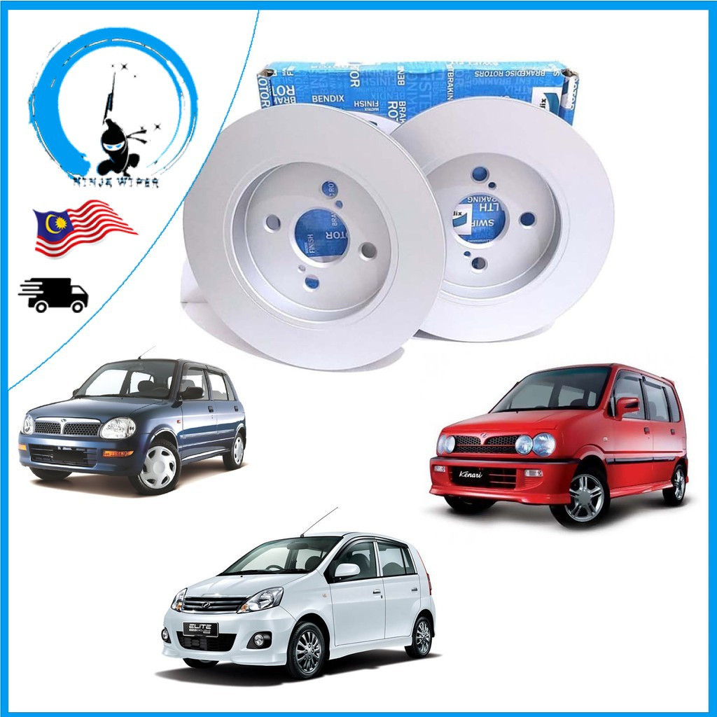 BENDIX FRONT DISC ROTOR PERODUA VIVA KELISA KENARI (1PAIR) (BR9545) NJW ...