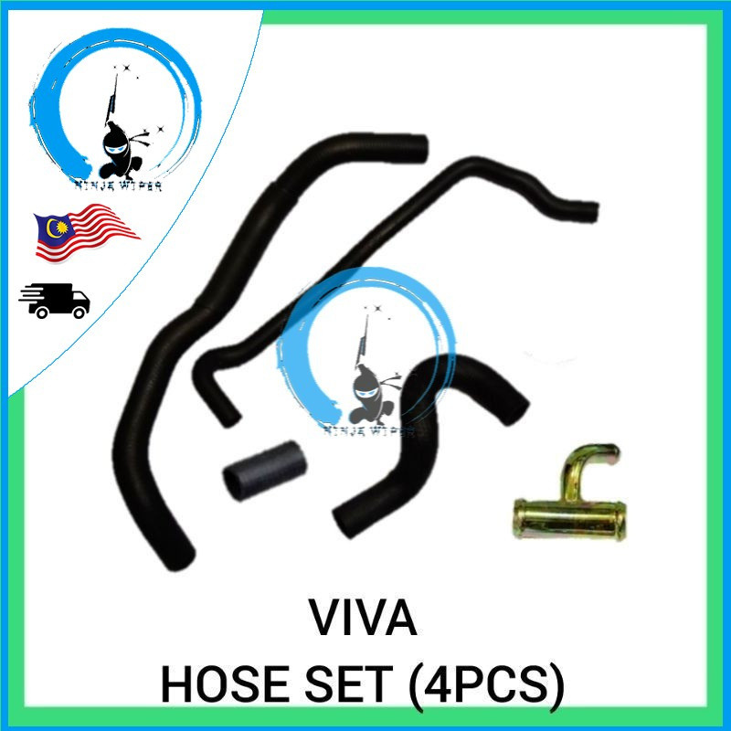 NJW PERODUA VIVA 660 850 1.0 1000 RADIATOR HOSE SET (TOP LOWER BY PASS ...