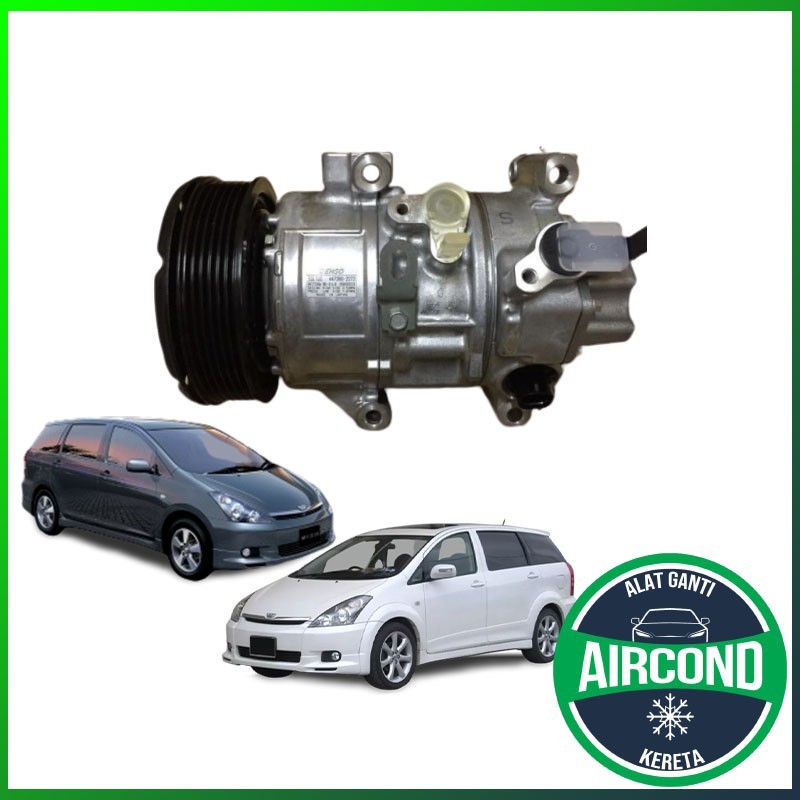 TOYOTA WISH 2003-2008 1.8 6PK DENSO SYSTEM AIRCOND COMPRESSOR 🌞 ...