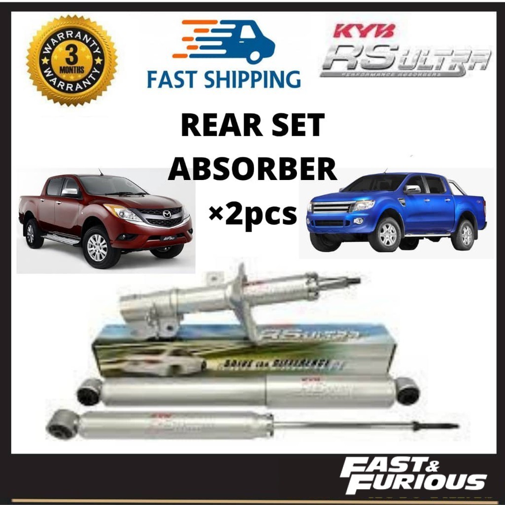 FORD RANGER T6 2.2/3.2 & MAZDA BT-50 (2012+) (1 PAIR)REAR ABSORBER KAYABA ULTRA RS | Shopee Malaysia