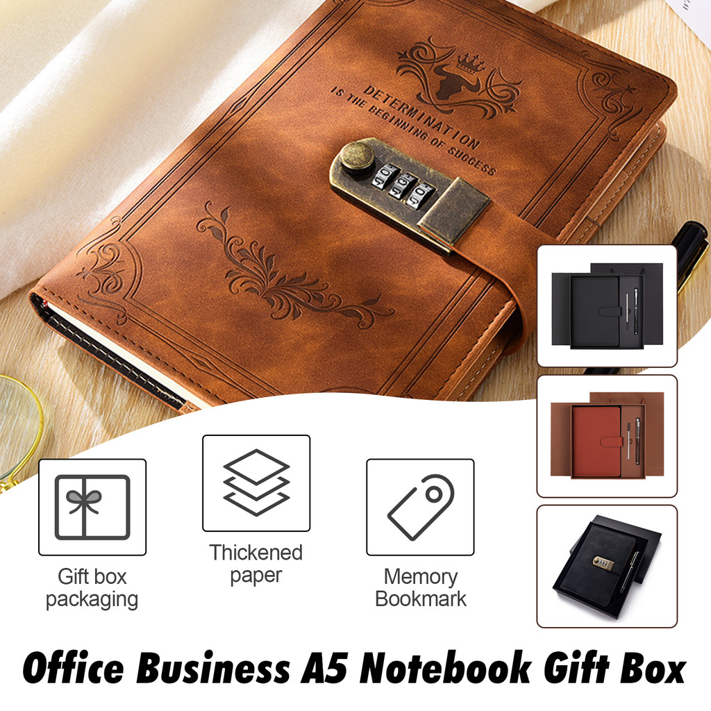 Student Password Notebook 200 Pages A5 Retro Password Book with Lock ...