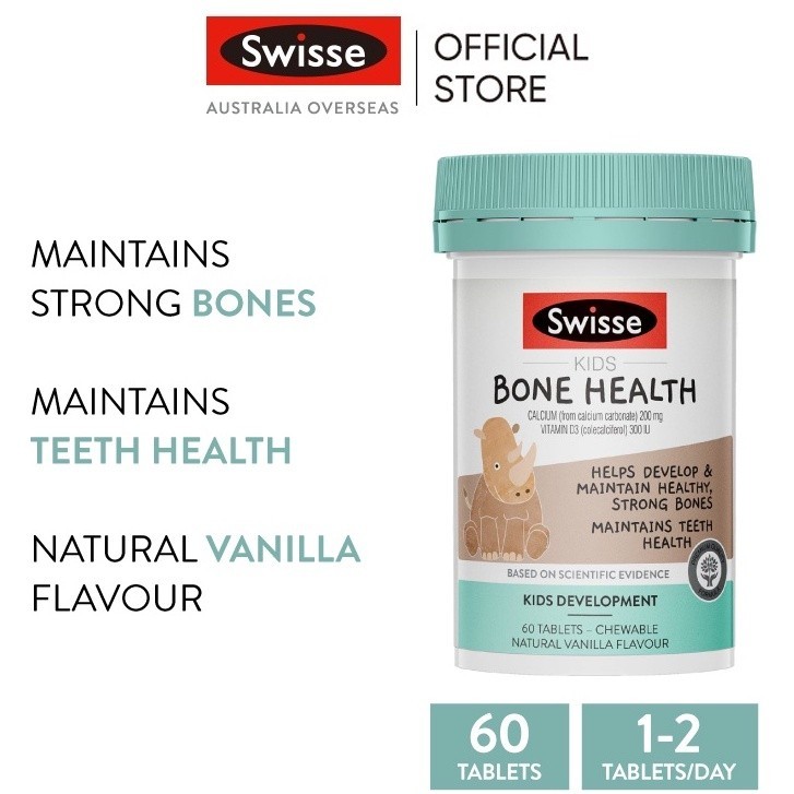 Swisse Kids Bone Health 60 Chewable Tablets (EXP:01 2027) | Shopee Malaysia