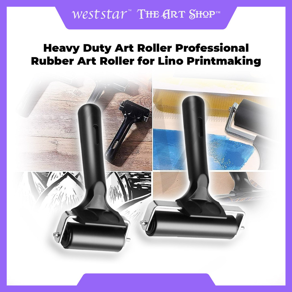[WETAS] Heavy Duty Art Roller Professional Rubber Art Roller for Lino Printmaking | Shopee Malaysia