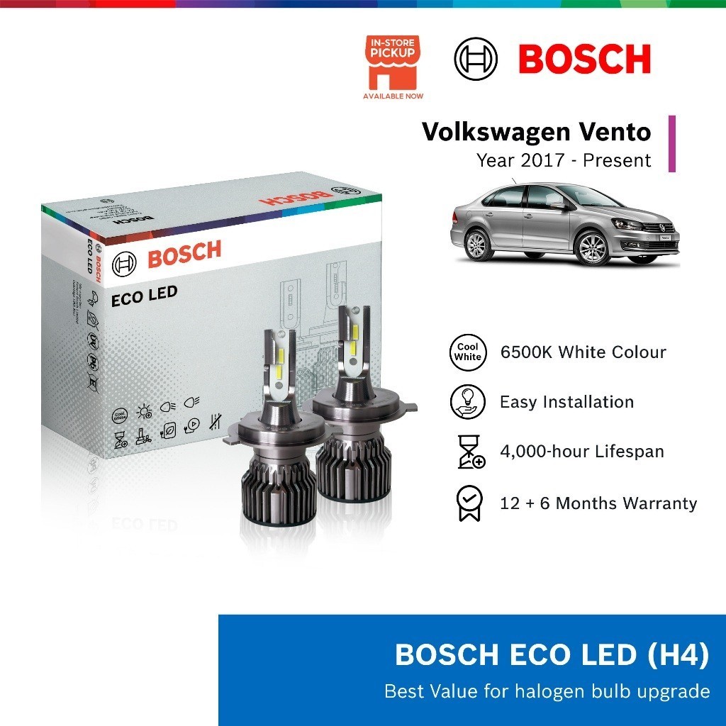BOSCH ECO LED H4 Halogen Headlight Retrofit Bulb for Volkswagen Vento ...
