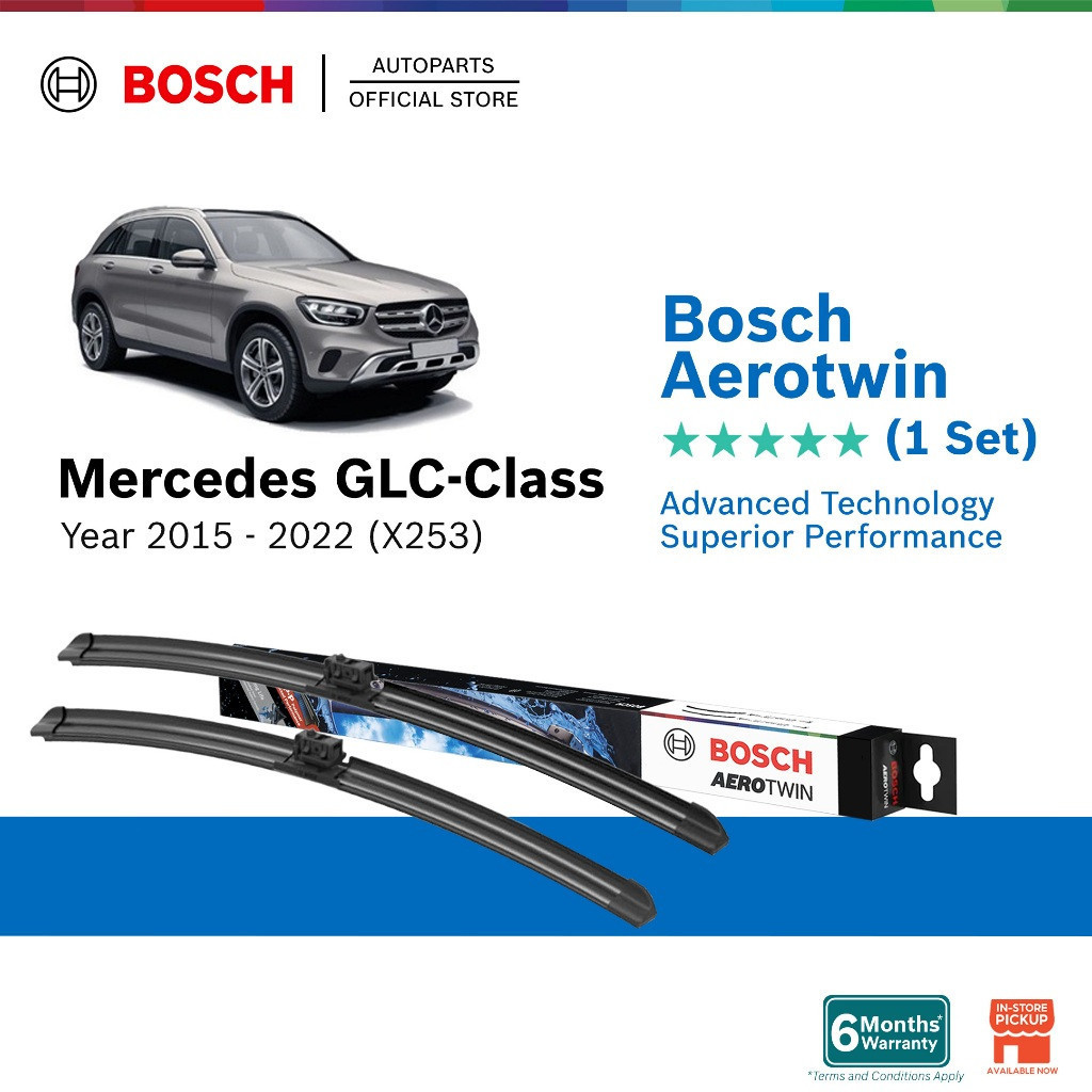 Bosch A844S Aerotwin Plus Wiper Set for Mercedes Benz GLC Class X253 ...