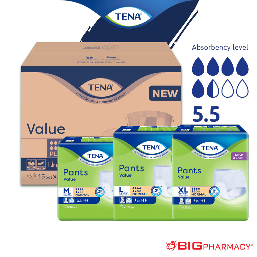 Tena Pants Value Adult M/L/XL (10sx8/8sx6) | Shopee Malaysia