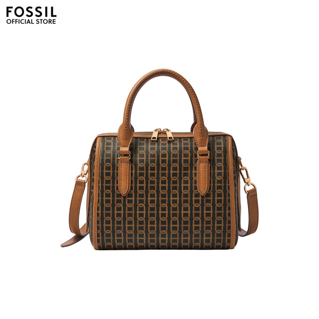 Fossil Female's Williamson Satchel Bag Two Tone Canvas ZB1913914 ...