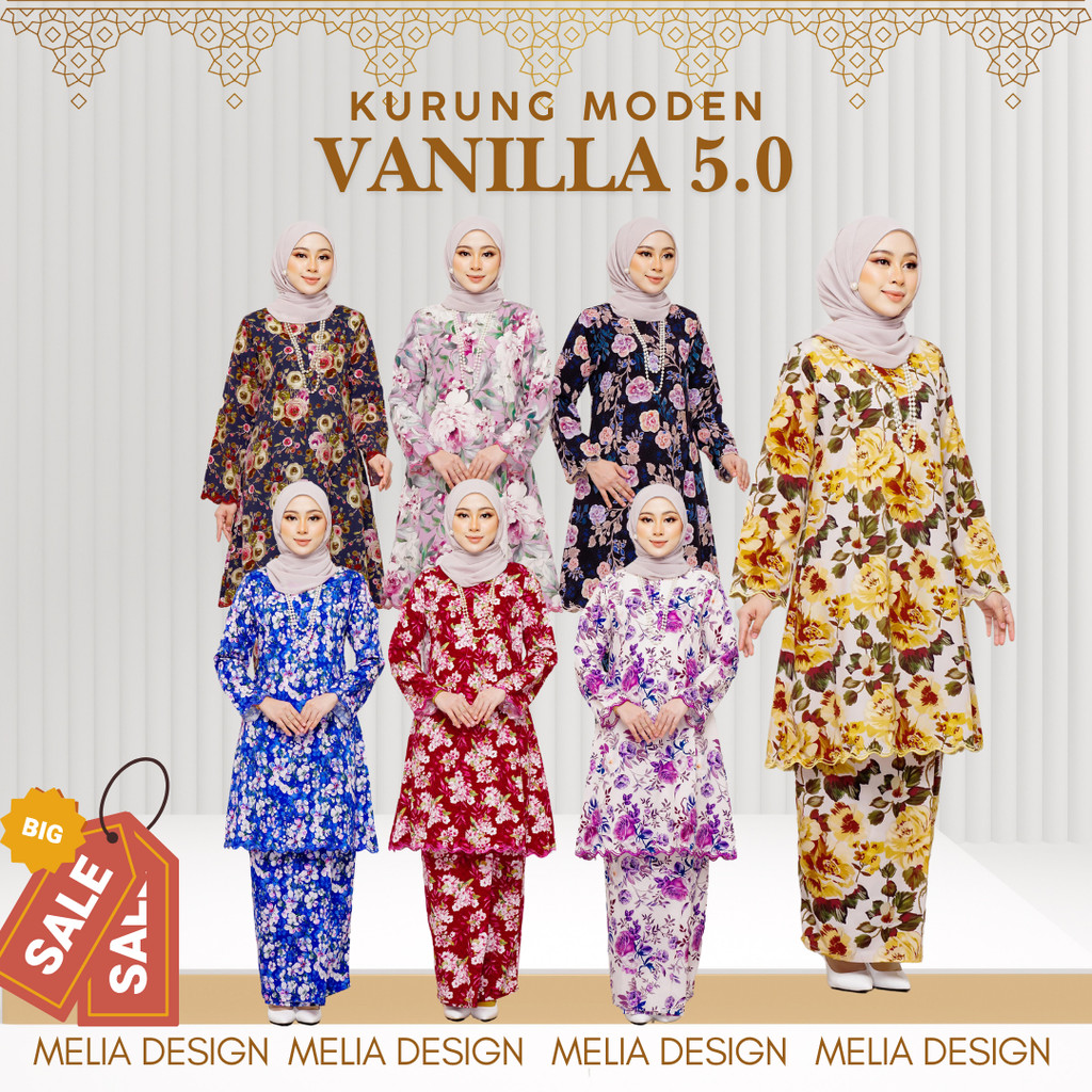 MODEN VANILLA 5 BY MELIA DESIGN SULAM BIKU JACQUARD SILK PREMIUM MURAH ...