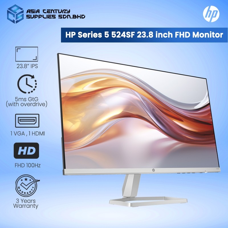 HP Series 5 - HP 524sf / 527sf, 23.8 inch / 27 inch FHD Monitor / HDMI / VGA / 100HZ | Shopee ...