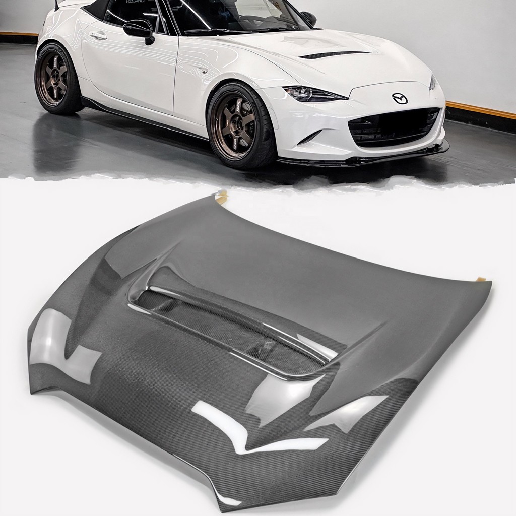 For MX5 Miata ND GV vented front hood Carbon fiber head cover car ...