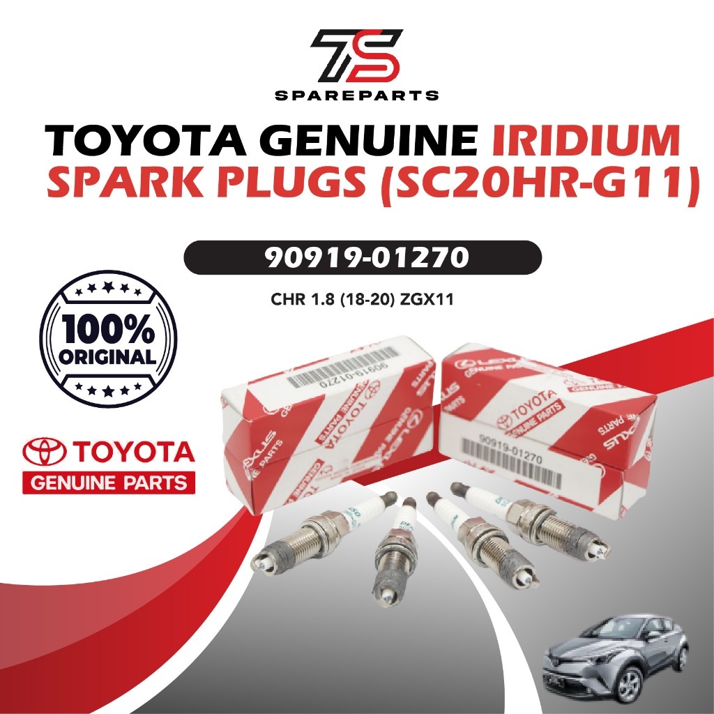 Toyota Iridium Spark Plugs 90919-01270 CHR C-HR 1.8 (18-) ZGX11 (1pcs ...