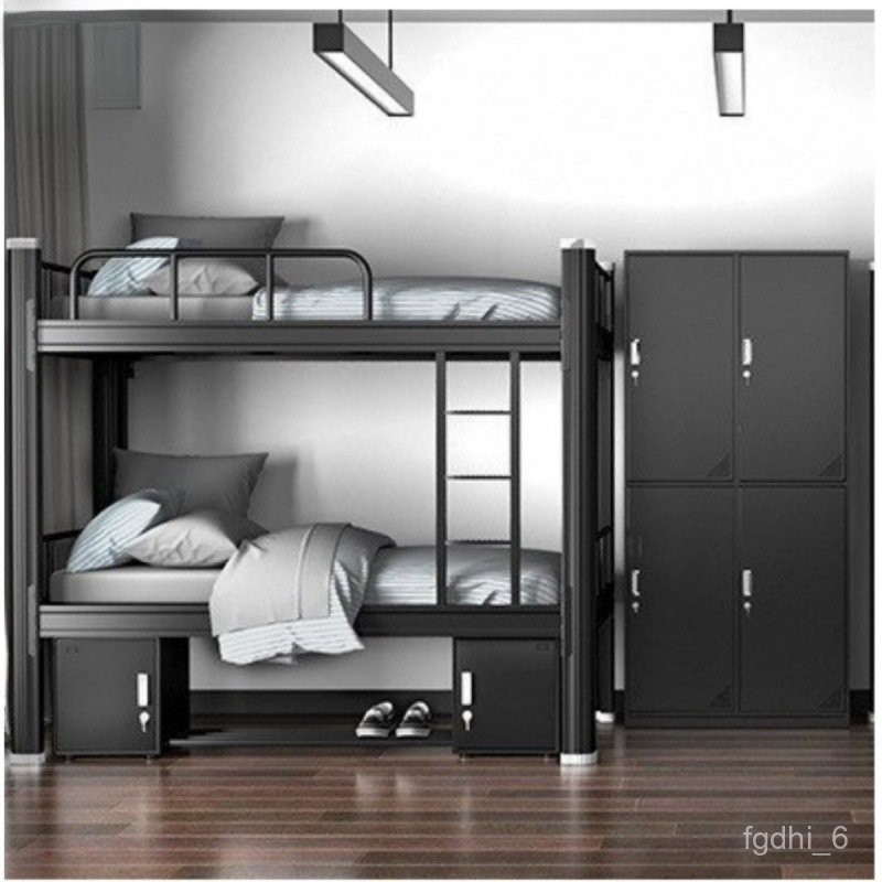 J-H/ Double-Layer Iron Bunk Bed Upper and Lower Bunk Student Modern ...