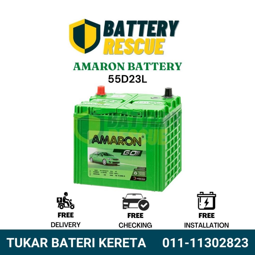 [Installation Available] 55D23L 55D23 Amaron Go Car Battery Bateri ...