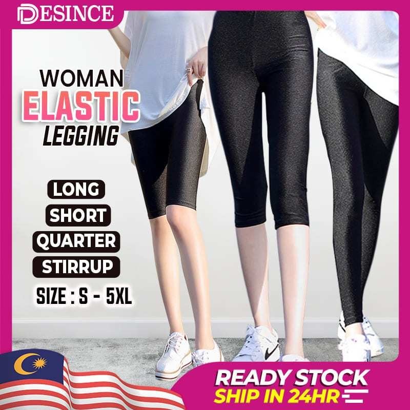 🇲🇾 DESINCE Women Elastic Pants Black Short Quarter Long Inner Pants ...
