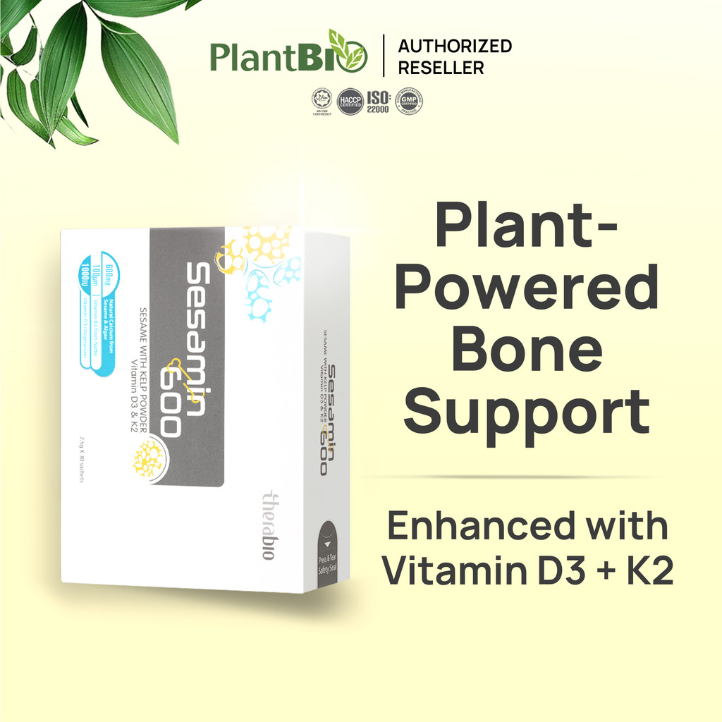Sesamin600: Plant Based Calcium D3 K2 Supplement | Bone Pain Relief ...