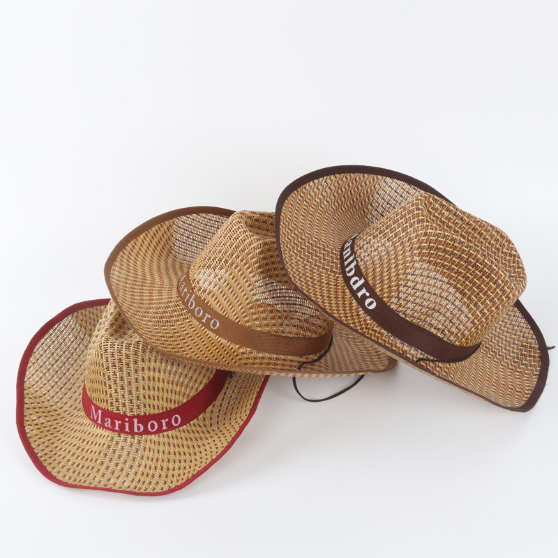 Contact seller 】Linyi Three-Leaf Big Brim Straw Hat Beach Papyrus ...