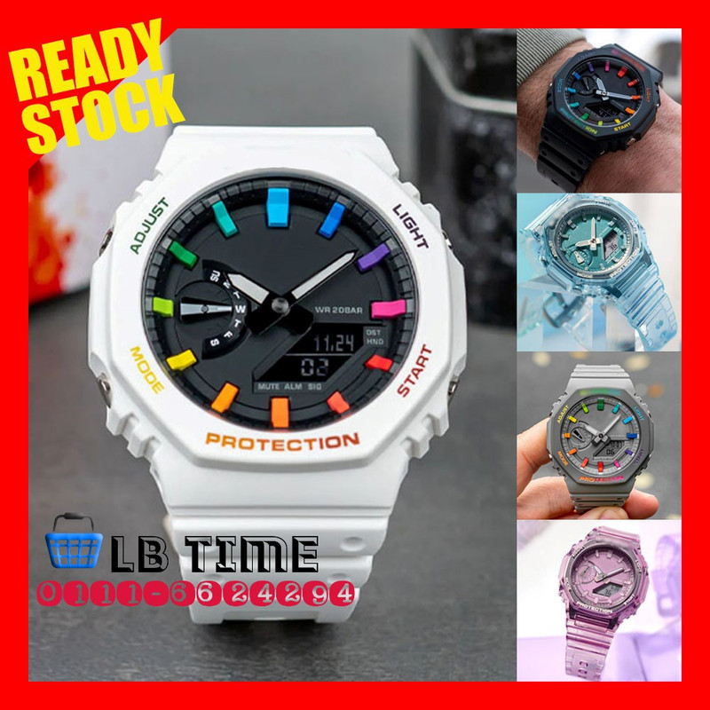 NEW Jam Tangan Lelaki G SHOCK TMJ GA2100 RAINBOW JELLY Watch Women ...