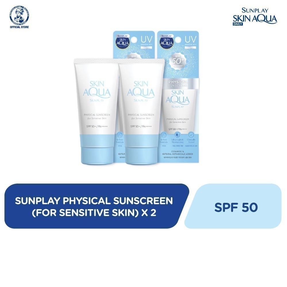 Sunplay Skin Aqua Physical Sunscreen SPF50 50ml [Mineral Suncreen For ...