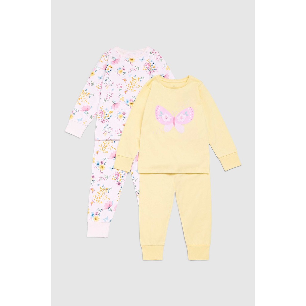 Mothercare Butterfly And Flower Pyjamas - 2 Pack | Shopee Malaysia