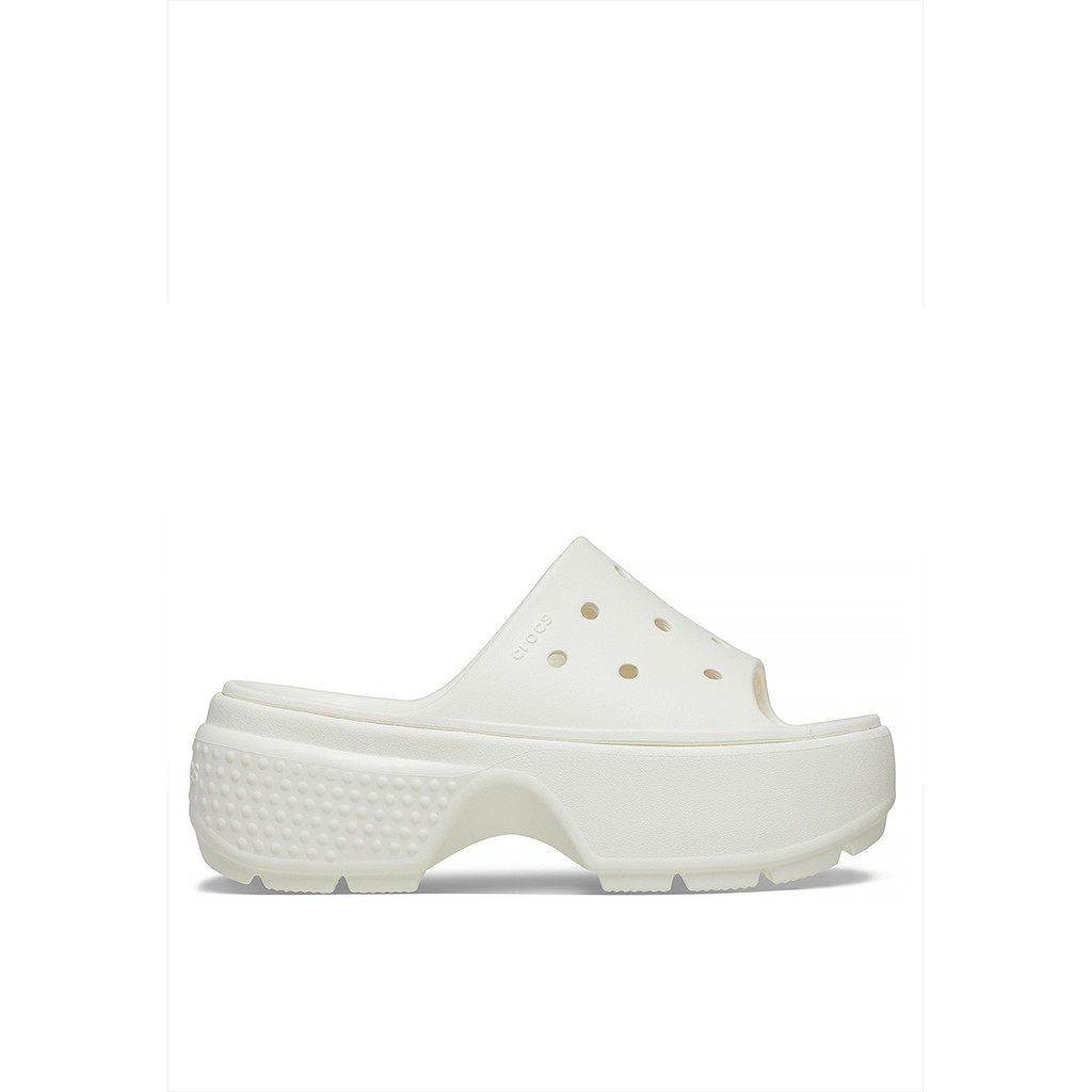 Crocs - Stomp Slides (Female - Chalk) | Shopee Malaysia