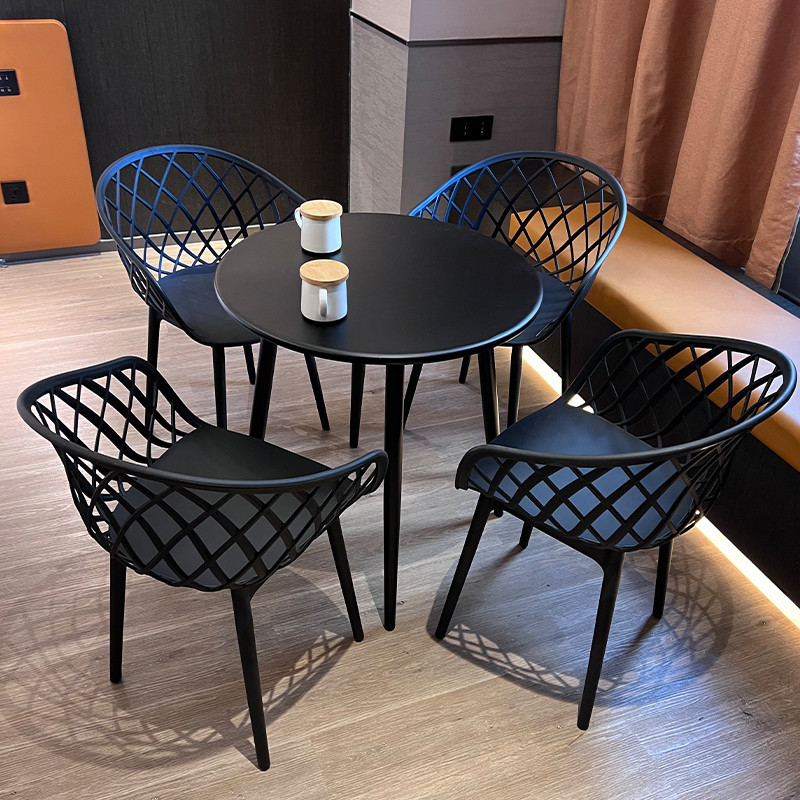 JY-8/Simple Carbon Steel Small round Table and Chair Combination ...