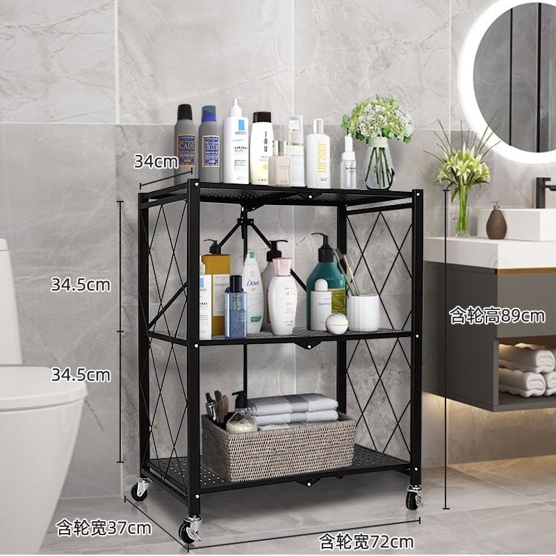 JY-8/Kitchen Storage Rack Foldable Floor Multi-layer No Installation ...