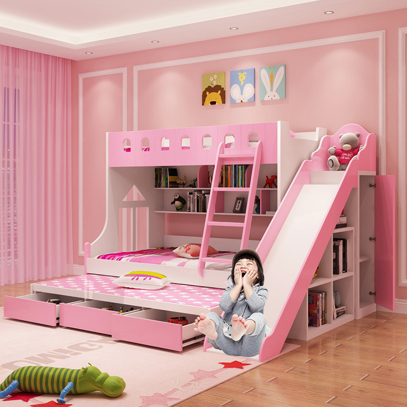 Contact seller/Bunk Bed Children's Bed Pink Girl High and Low Bed ...