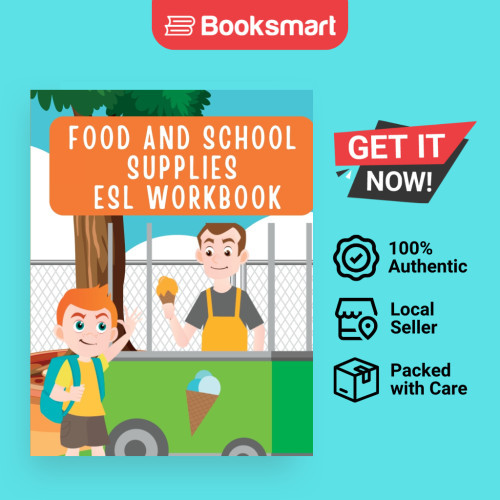 Fun and Colorful Kindergarten Workbook: ESL Food and School Supplies ...