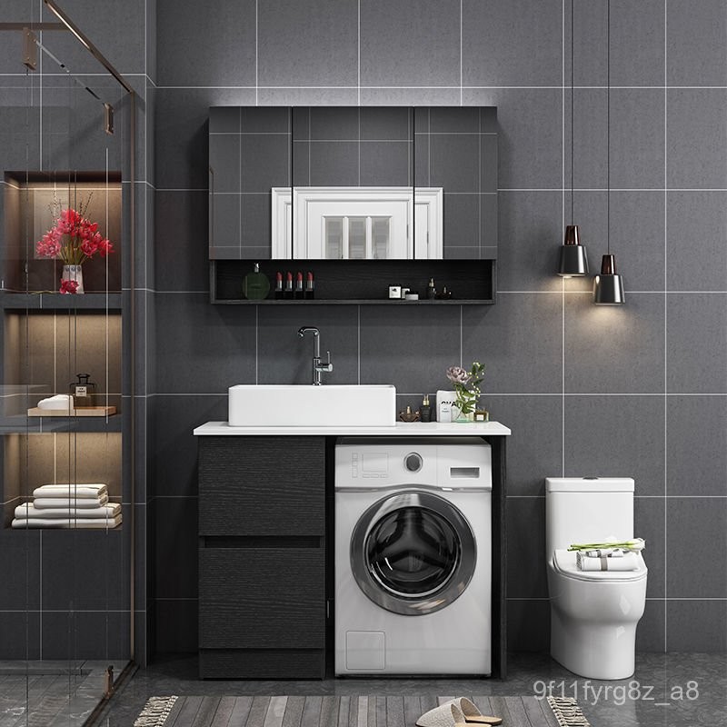 J-H/Balcony Washing Machine Cabinet Companion Drum Washing Basin ...
