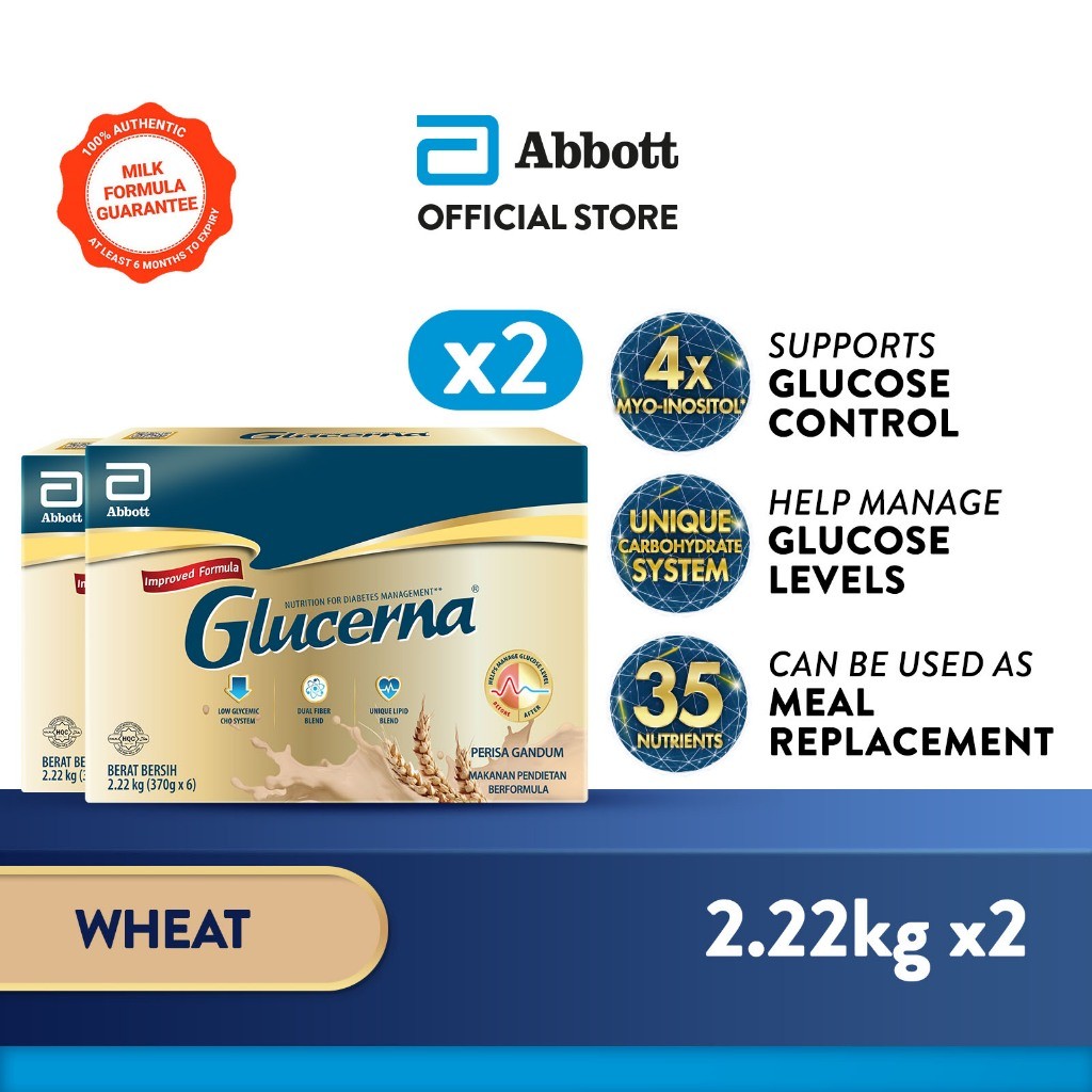 [3.3] Glucerna Diabetes-Specific Formula - Wheat BIB (2.22kg x 2 ...