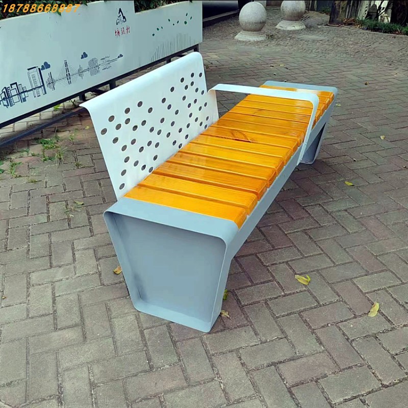J-H/Outdoor Park Chair Stainless Steel Leisure Seat Row Chair Pineapple ...